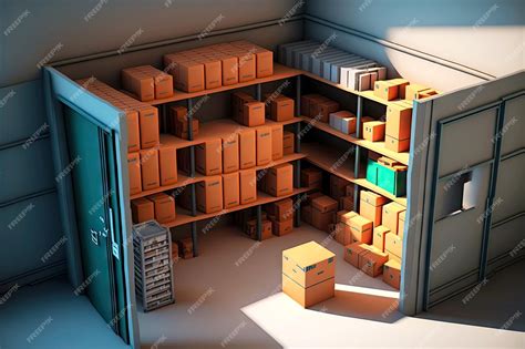 Premium Photo Small Storage Room Warehouse For Storing Boxes Of Goods