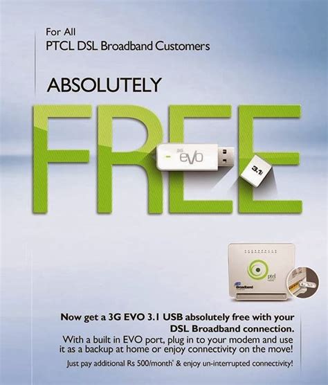 PTCL Brings Free EVO USB For All DSL Broadband Customers Pakistan Live News