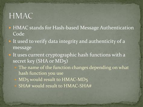 Ppt Sha And Hmac Powerpoint Presentation Free Download Id1965792