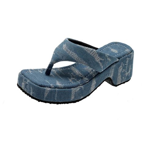 Gersome Womens Wedge Sandals Platform Sandals Comfort Flip Flops Peep
