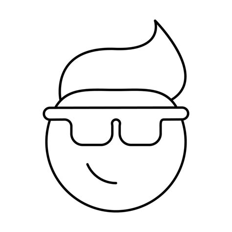 Cool Sunglasses Emotions Vector Icon 22578635 Vector Art At Vecteezy