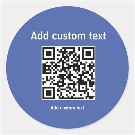 Custom QR Code Personalize Website Classic Round Sticker Zazzle