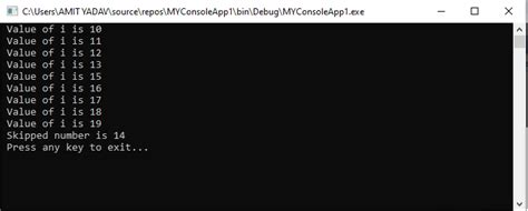 Vbnet Continue Statement Tpoint Tech