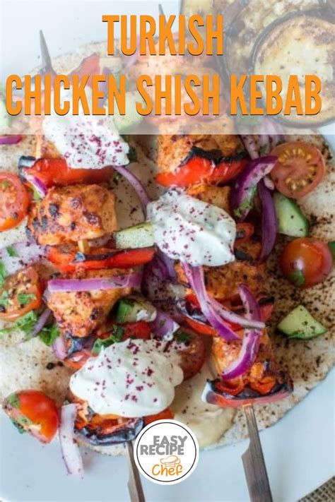 Turkish Chicken Shish Kebab Recipe Recipes Easy Meals Healthy Recipes