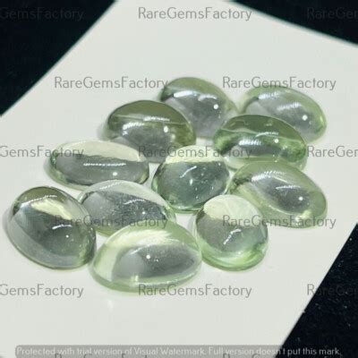 Natural Prasiolite Green Amethyst Oval Shape Cabochon 3x5mm 12x16mm