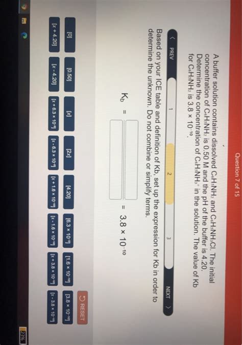 Solved Question 7 Of 15 A Buffer Solution Contains Dissolved