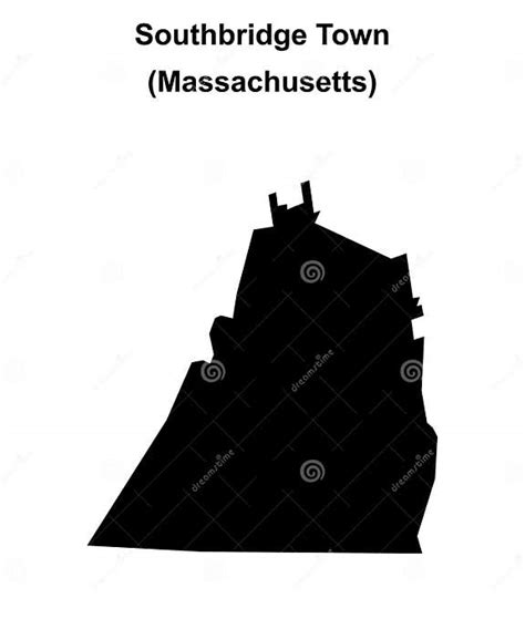 Southbridge Town Outline Map Stock Illustration Illustration Of Atlas