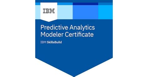 Predictive Analytics Modeler Certificate Was Issued By Ibm To Donia
