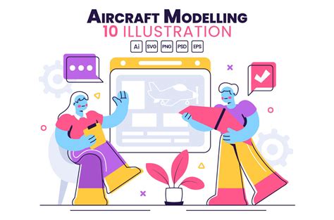 10 Aircraft Model Crafting Illustration Graphic By Denayunecf · Creative Fabrica