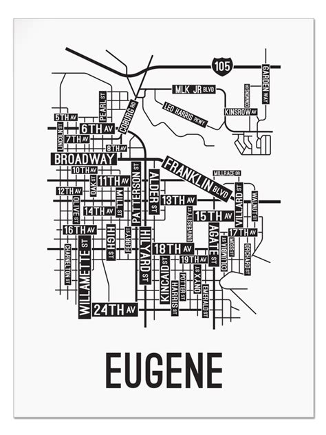 City Street Map Eugene Oregon Eugene Or Walk Score