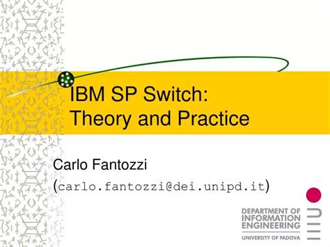 Ppt Ibm Sp Switch Theory And Practice Powerpoint Presentation Free