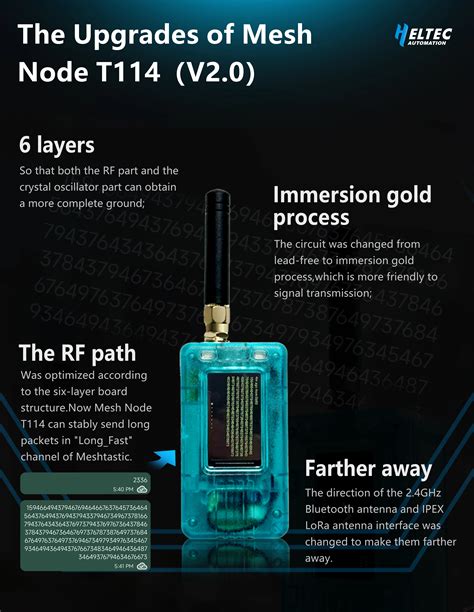 New Meshtastic Tracker Heltec T114 V2 Nordic Nrf52840 Sx1262 Lorawan