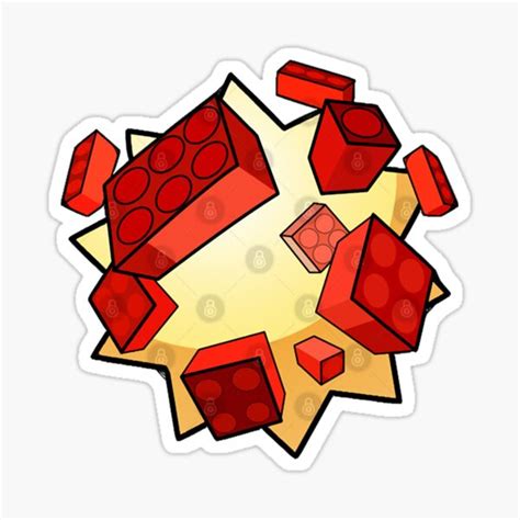 Exploding Bricks Sticker For Sale By Jordandawsonk Redbubble