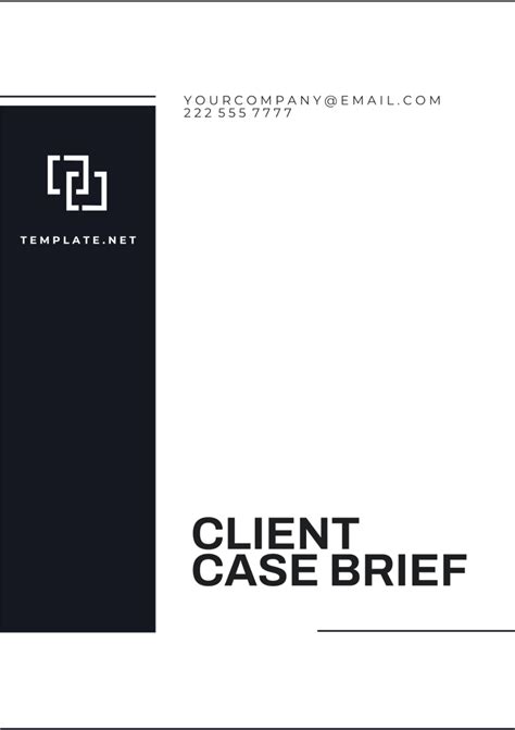 Free Client Case Brief Template To Edit Online