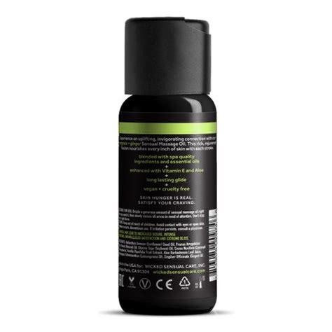 Wicked Sensual Care Lemongrass Ginger Sensual Massage Oil Oz Sex Toys At Adult Empire