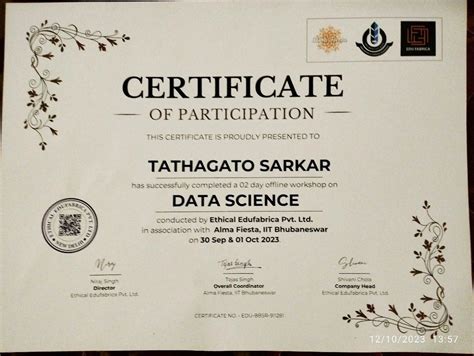 Tathagato Sarkar On Linkedin Finally Received Certificate Of