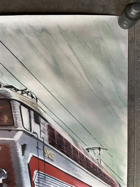 Ancienne Affiche Publicitaire Sncf 1971 Train Europ Express Eur 15800