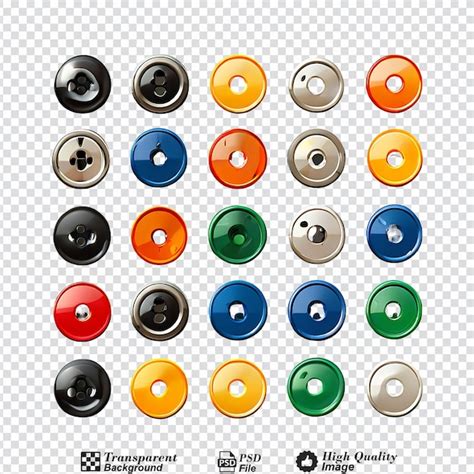 Premium Psd Buttons Isolated On Transparent Background