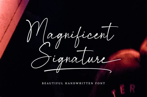 Magnificent Signature Font Dafont Free