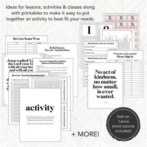 Relief Society Service Auction Activity Idea Rs Activity Invitation