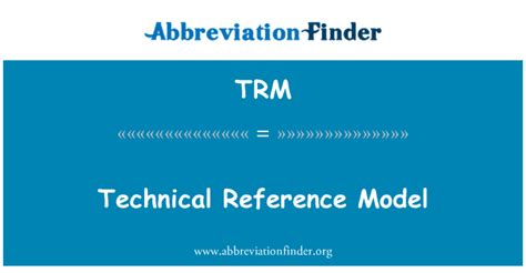 Trm Adalah Singkatan Dari Model Technical Reference Technical