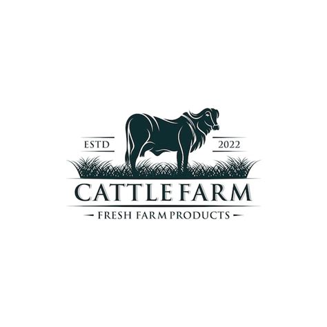 Premium Vector Vintage Cattle Farm Logo Vector Template