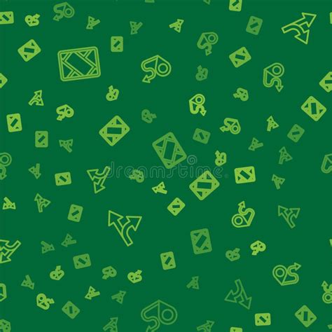 Set Line Gps Device With Map Road Traffic Sign And Route Location On