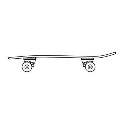 Skateboard Outline Vector Art Icons And Graphics For Free Download