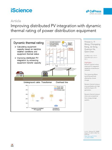 Improving Distributed Pv Integration With Dynamic Thermal Rating Of Power Distribution Equipment