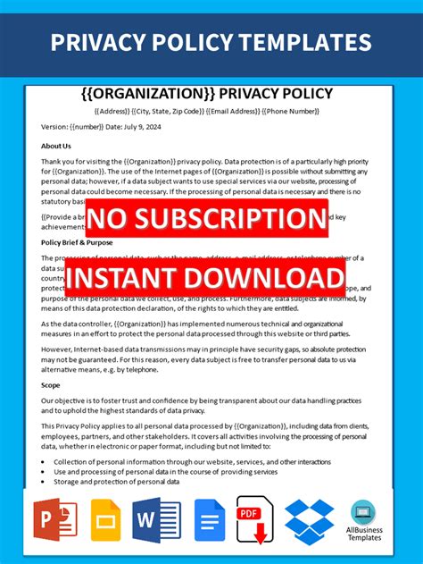 Hr Privacy Policy Templates At