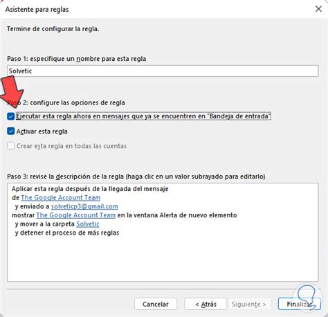 Cómo hacer que un Correo vaya Directamente a una Carpeta Outlook Solvetic