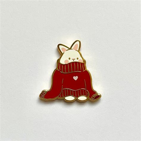 Bunny Enamel Pin Etsy