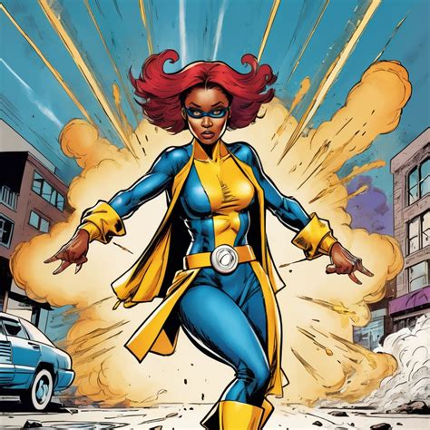 Illustrate The Rapper Jean Grae Dressed As The X Men