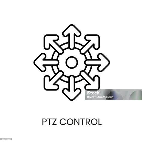 Ptz Control Line Vector Icon With Editable Stroke Stock Illustration