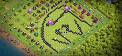 Melhor Troll Funny Layout Cv8 Com Link Art Base Coc Clash Of Clans