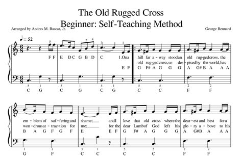 The Old Rugged Cross Arr Andres M Bascar Jr Sheet Music Gearge