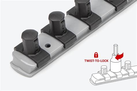 9 Piece 1 2 Inch Drive Torx Bit Socket Set With Rail Tekton