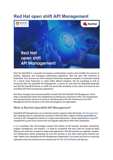 Ppt Red Hat Open Shift Api Management Powerpoint Presentation Free