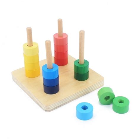 Wooden Rainbow Socket Toy For Montessori Learning