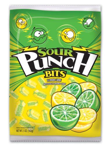 Sour Punch Bits Lemon Lime 5 Ounce Bags Pack Of 12 • The Candy Database
