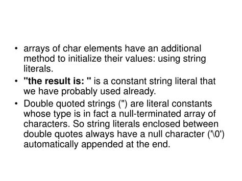 Ppt Exploring Character Sequences And Arrays In Programming Powerpoint Presentation Id6166030