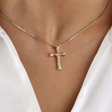 Jesus Cross Necklace Etsy