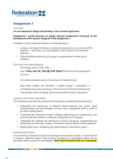 Itech 7201 Assignment 1 Assignment 1 Overview You Are Required To