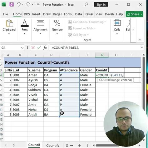 Power Function Countif In Excel Youtube