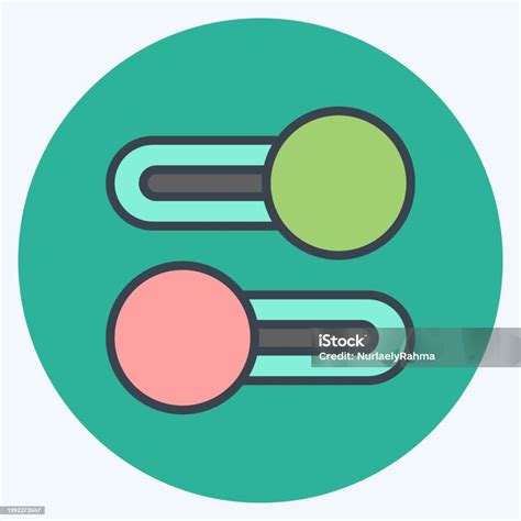 아이콘 여러 스위치 웹 인터페이스 기호에 적합합니다 컬러 메이트 스타일 편집 가능한 간단한 디자인 디자인 템플릿 벡터 간단한 기호 그림 가리키기에 대한 스톡 벡터 아트 및