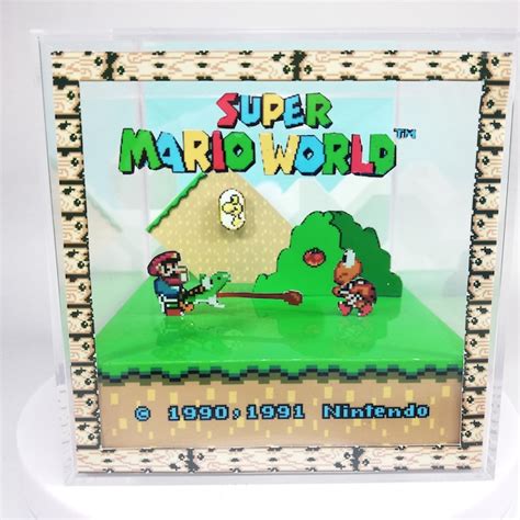 Super Mario World 3d Diorama Template Etsy