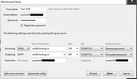 Configure POP Thunderbird Email Client