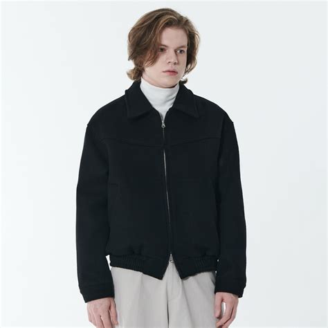 울 집업 블루종 블랙 감도 깊은 취향 셀렉트샵 29cm