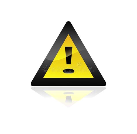 Warning Sign Triangle Yellow Sign With Exlamation Mark Stock Vector