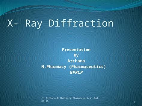 Pptx X Ray Diffraction Technique Dokumentips